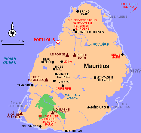Mauritius Karte