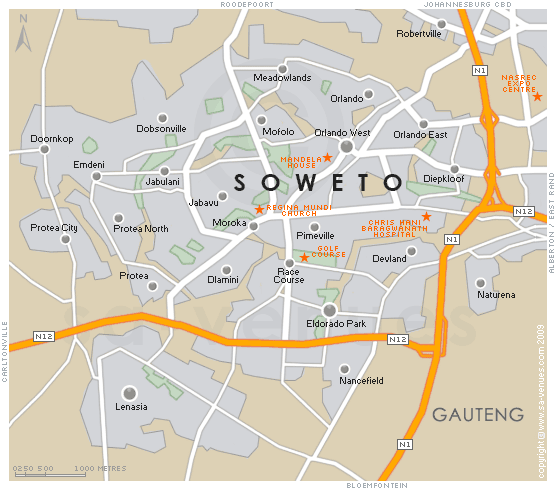 Soweto Karte