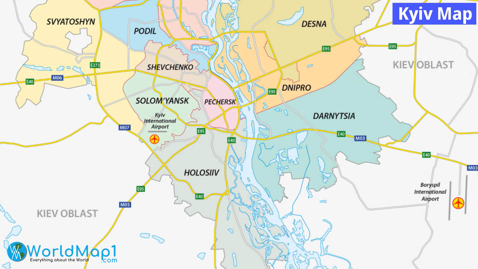 Wo befindet sich Kiew in der Ukraine