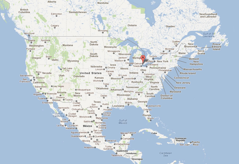 Detroit, Michigan Karte